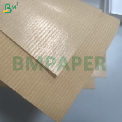 China Pure Brown Ribbed Kraft Gift Wrapping Paper 50gsm 60gsm MG Paper for sale