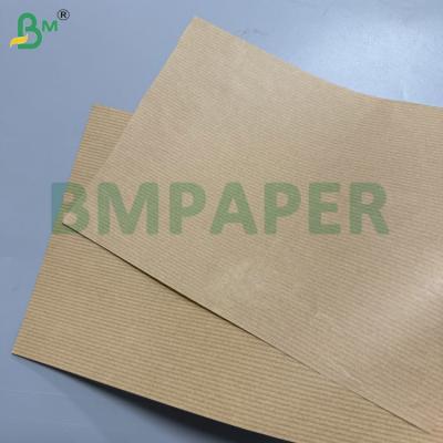 China 60g Machine Glazed 1 Side Stripped Brown Kraft Paper For Pouches for sale
