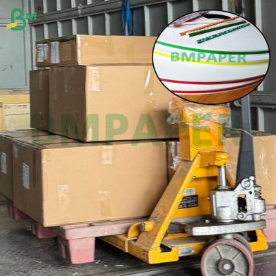 China 60g Food Grade Straw Paper 15mm X 3100mm For beverage straws Different Patterns for sale