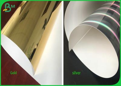 China 157g 250g Metalized Gold And Sliver Cardboard Paper Roll For Gift Package for sale