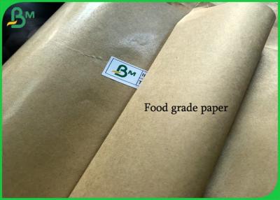 China FDA One Side PE Coated Food Grade Paper Roll / 120g 90g 50g Kraft Paper For Food Package for sale