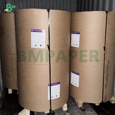China One Side Glossy Long Fiber Machine Glazed Striped Kraft Paper For Packing for sale