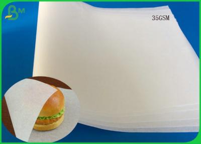 China 35GSM Perfect Oil - Proof And High Temperature Resistance White MF Burger Paper For KFC Wrapping for sale