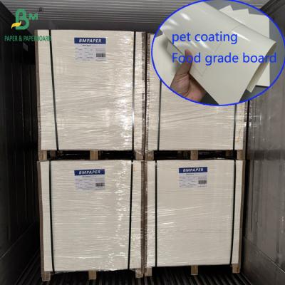 China 315gsm 320gsm PET Coated Foodgrade Board For Food Containers 102 x 72cm for sale