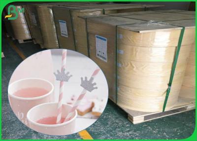 China 100% FDA Degradable 60gsm 120gsm Printed Straw Paper Roll For Flexible Straws for sale