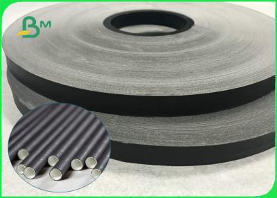 China Grade AAA 60gsm 15mm Food Grade All Black MG Kraft Paper Roll For Straws for sale