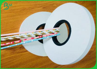 China 100% Safe FDA Slitted Straw Paper Roll With Colorful Pattern for sale