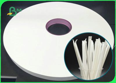 China 100% Eco - Friendly 28mm Straw Wrapping Paper 28GSM For Straws Packaging for sale