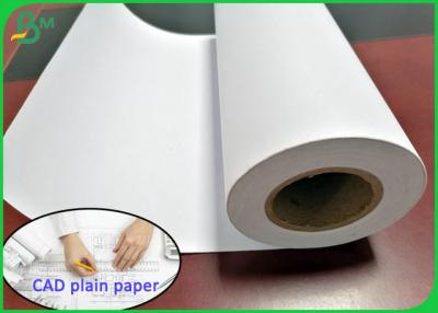 China alto papel normal del trazador cad del rollo de la blancura 80gsm de 36 pulgadas 42 pulgadas en venta