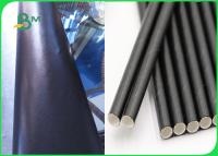 China Fully Biodegradable Paper Straws Material Paper Rolls Solid Black Rolls for sale