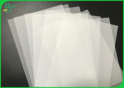 China 24 / der Breiten-35inch weiße Spur-Papierrolle des Pergamentpapier-50g 73g für Zeichnung zu verkaufen