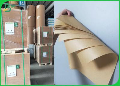 China Strong Strength Recycled Pulp Brown Kraft Paper Roll For Making Gift Boxes for sale
