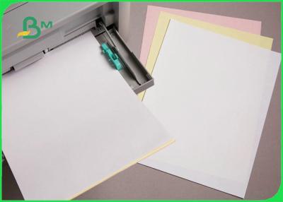 China 55gsm White Pink 3 layer NCR Carbonless Paper For Business Forms Blue Image for sale