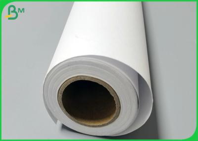 China 880mm * 150 foot Plain white 80gsm inkjet plotter printing paper rolls en venta