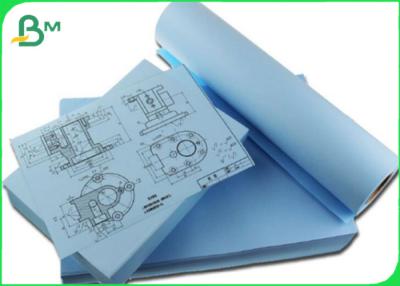 China 80GSM 50m - 150m Double Sides Blue Inkjet Good Print Copy Plotter Paper for sale