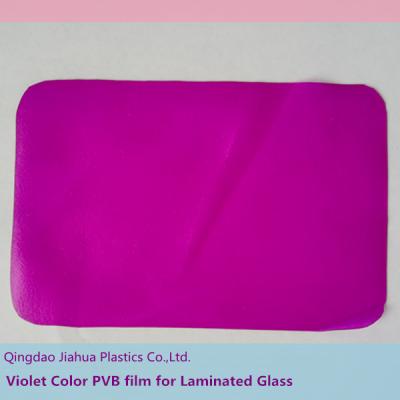 China 0.38mm violet color PVB film for laminated glass for sale