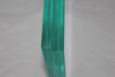 China Clear 10.76mm laminated glass with 0.76mm clear pvb film for sale