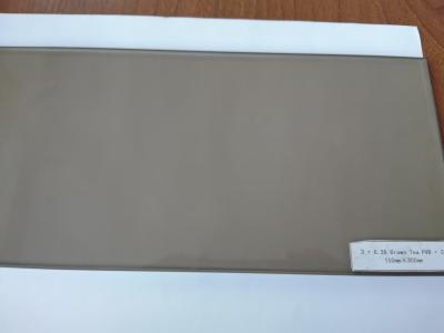 China 6.38mm brown tea color laminated glass with 0.38mm color pvb film for sale
