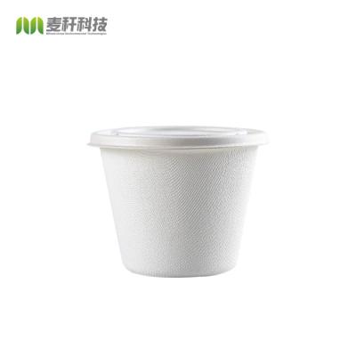 China Disposable Sugarcane Bagasse Salad Bowl 16oz Bowl with Lid Biodegradable Products Custom Tableware Disposable Tableware Noodle for sale
