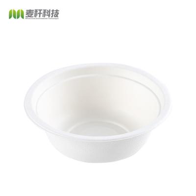 China 12oz Sugarcane Bagasse Bowl with Lid / Eco Friendly Recyclable Pulp Tray / Disposable Food Recycled Paper Salad Bowl for sale