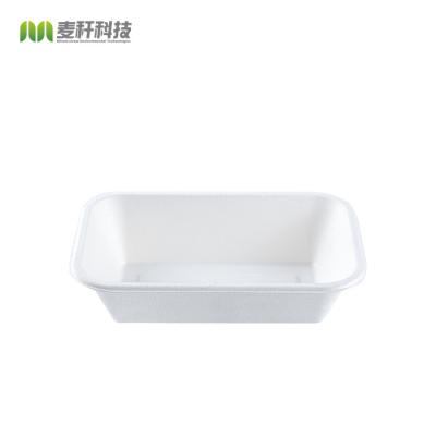 China 32oz BRC certified factory disposable tableware bagasse pulp oblong tray for sale