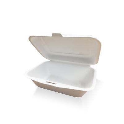China Disposable biodegradable food container clamshell, meal box for sale