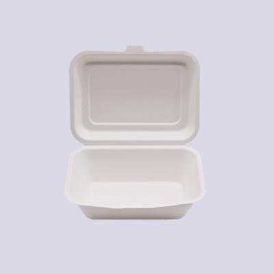 China Popular Biodegradable Sugarcane Clamshell Lunch Bagasse Burger Box for sale