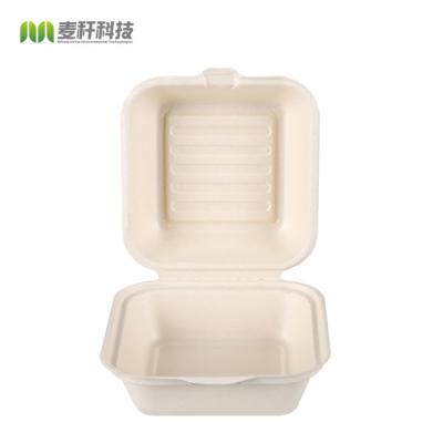 China Sugarcane tableware paper burger box for sale