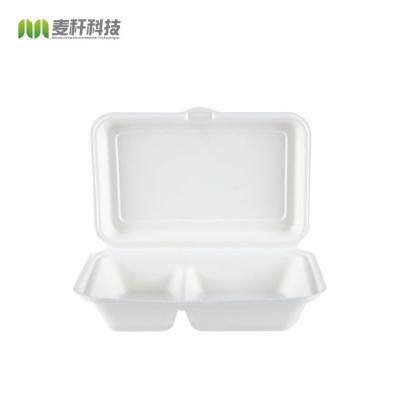 China Biodegradable Food Container 2C Box friendly fully takeout tableware for sale