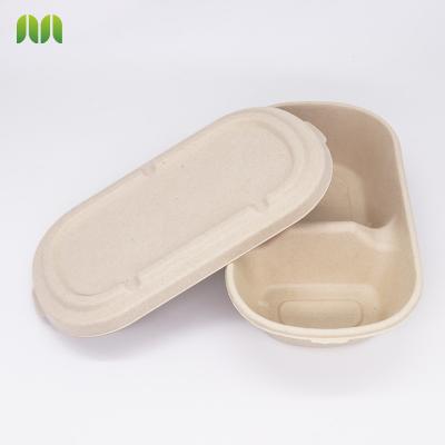 China Biodegradable Food Container eco-friendly   box with bagass lid for sale