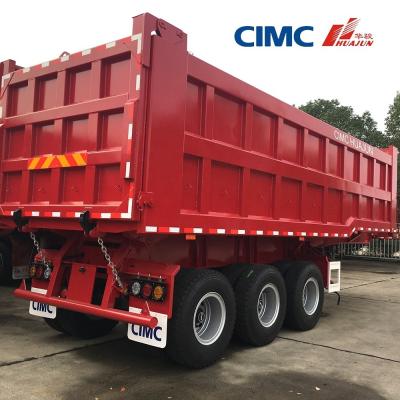 Cina 80T rimorchio per autocarri con capovolgimento posteriore semirimorchio con pin reale da 3,5