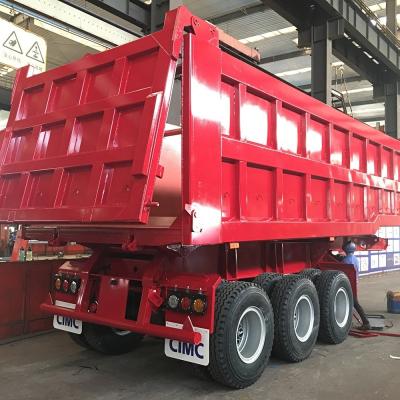 Cina 80T rimorchio per autocarri con capovolgimento posteriore semirimorchio con pin reale da 3,5