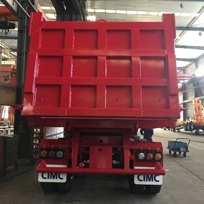 Cina 80T rimorchio per autocarri con capovolgimento posteriore semirimorchio con pin reale da 3,5