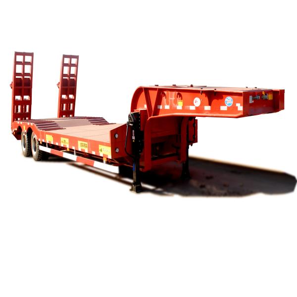 Quality 12990*3000*3200 Overall Dimension Rail Vehicle Mining Machine Lowbed Semi for sale