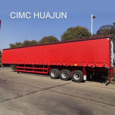 Cina 13750*2550*3850mm CIMC HUAJUN 3 assi T700/Q345 Box trailer per il trasporto di merci in acciaio 2021 in vendita
