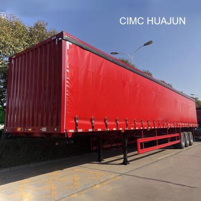 Cina 13750*2550*3850mm CIMC HUAJUN 3 assi T700/Q345 Box trailer per il trasporto di merci in acciaio 2021 in vendita