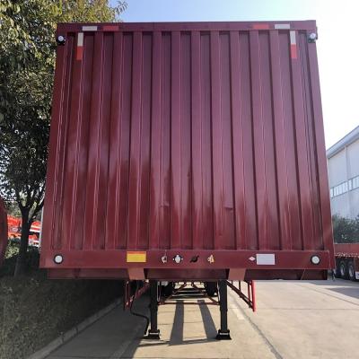 Cina 13750*2550*3850mm CIMC HUAJUN 3 assi T700/Q345 Box trailer per il trasporto di merci in acciaio 2021 in vendita