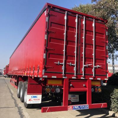 Cina 13750*2550*3850mm CIMC HUAJUN 3 assi T700/Q345 Box trailer per il trasporto di merci in acciaio 2021 in vendita