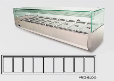 Cina vetro dell'acciaio inossidabile 75L – ha completato il visualizzatore raffreddato per insalata in vendita