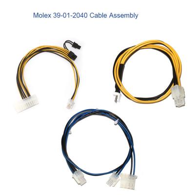 Cina Recipiente di Molex 39-01-2040 che alloggia il cablaggio su ordinazione del cavo per l'alimentazione elettrica in vendita
