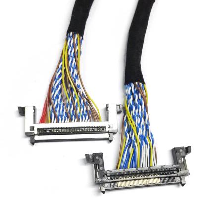 China LCD Panel Display Electronic Wire Harness LVDS Cable 32pin for sale