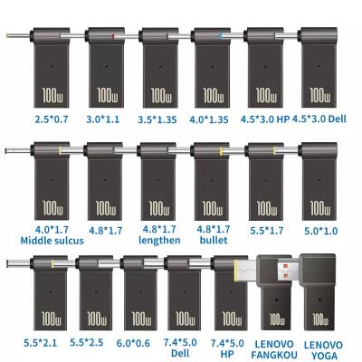 Cina Adattatore da 100 W tipo C a video rotondo a ricarica rapida maschio 18,5 V - 20 V in vendita
