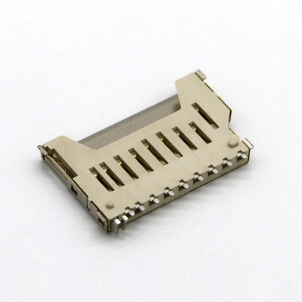短いボディ9Pin SDメモリ・カードのコネクター押し押しのタイプ銅の貝