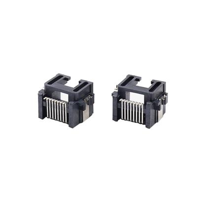 China 5A Current Rating Wafer Box Connector with Solder Termination Style -40 To 85 Degrees Celsius Temperature Range for sale