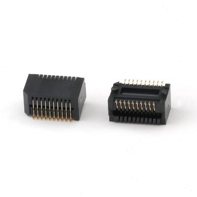 China SFP SMT PCB Mount Fiber Optic Connector 20Pin SFP+ Cage Insulator Module Connector for sale
