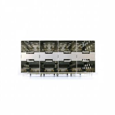 China 8-Ports 160pin SFP+ Press-Fit Small Form-factor Pluggable (SFP+) Connector Matrix Configuration 2x4 Port W/o Light Model for sale