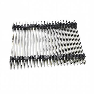 China 1.27mm Right Angle Pitch Single Double Row 40 Stick PCB Pin Female Pin Header Connector for sale