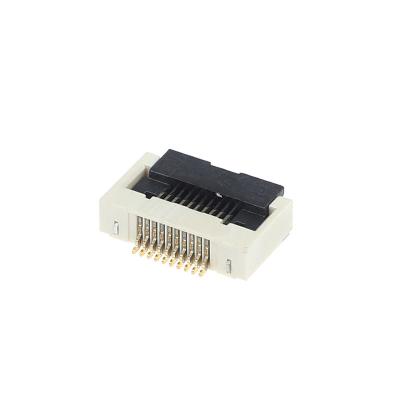 China 0.5mm Pitch Butterfly Lock FFC/FPCH Connector Horizontal Lower Connection with 2.55H Height Flip Cover for Flat Flex Electronics for sale