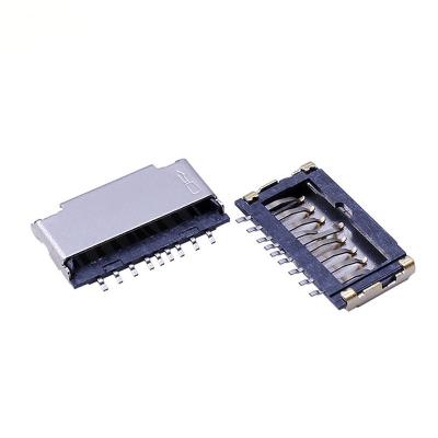China High Temperature Resistant SUS Shell TF Micro SD USB Memory Card Connector 1.5H Short Body 0.5A Current Rated for PCB One-Stop for sale
