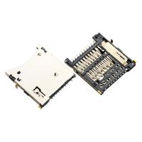 China Push-Push Type Brass 9-Pin Micro SD Card Connector for Drone & PC for sale
